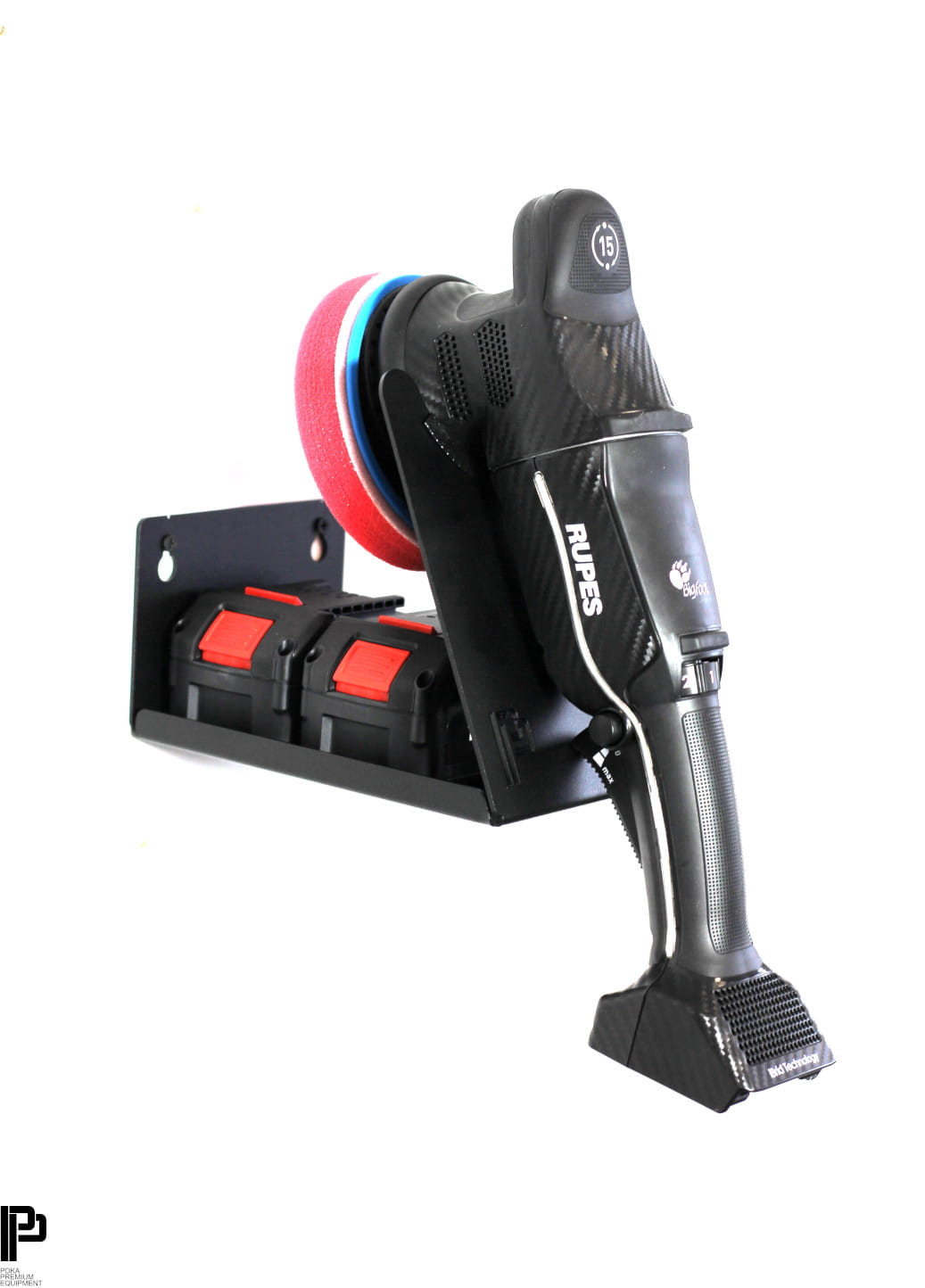 Hanger for one polishing machine with a shelf for batteries WMP_ACU ...